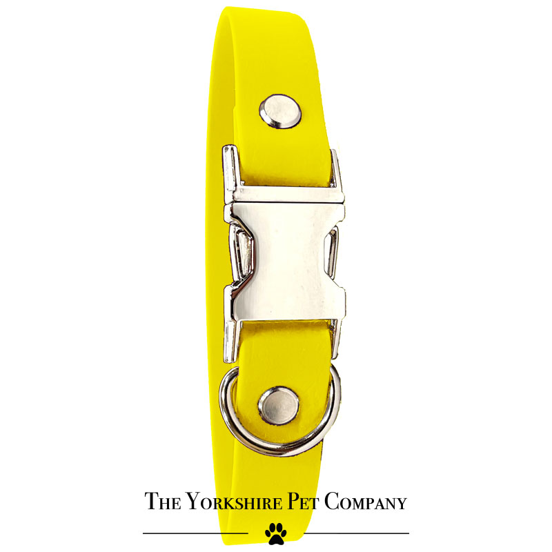 Neon Yellow Biothane Dog Collar - The Yorkshire Pet Company