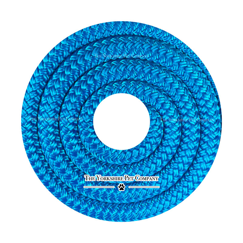 Metallic Blue Yacht Rope Dog Lead - The Yorkshire Pet Company